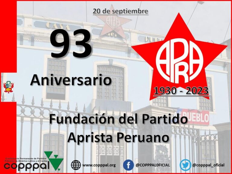 EL PARTIDO APRISTA PERUANO CUMPLE 93 AÑOS - Partido Aprista Peruano